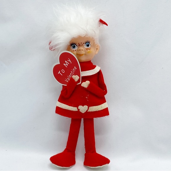 Vintage | Accents | Vintage Rene D Lyon 6s Valentine Pixie Doll Mop ...